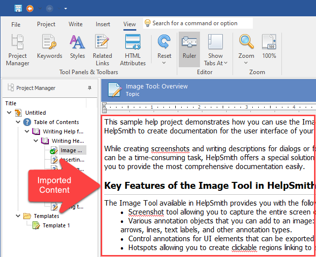 Helpsmith 99 Released The Ability To Import Content From Html Files By Using Css Selectors