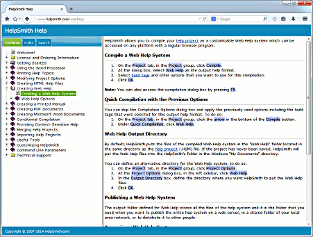 How to Create a Web Help System
