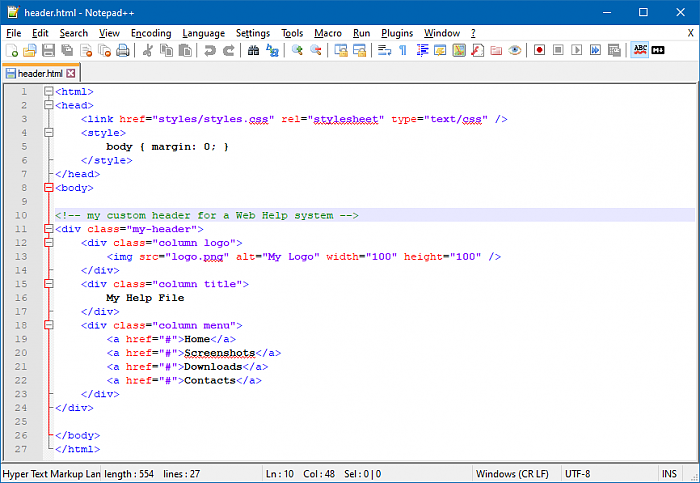 How To Create A Custom Header For Your Web Help System
